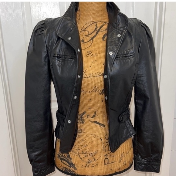 Opera | Jackets & Coats | Vintage Opera Black Leather Jacket Usa Made ...